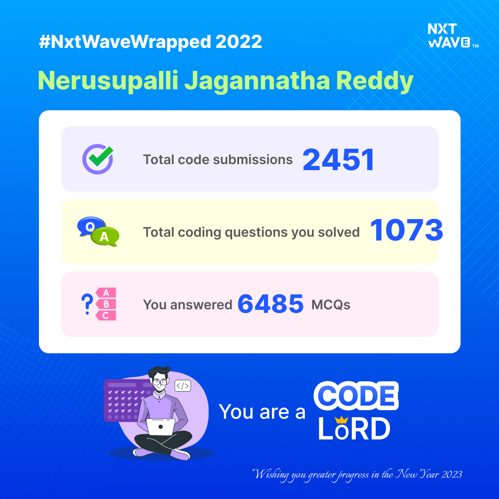 Jagannatha Reddy Nerusupalli - --Full Stack Development Trainee | CCBPian at NxtWave | React JS ...