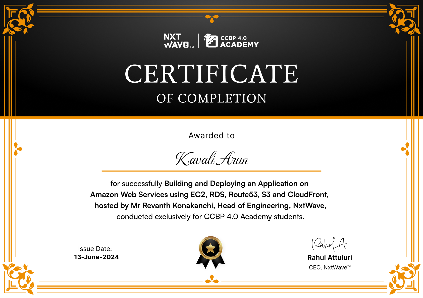 Arun Kavali - Full Stack Development Trainee | Knows Python, Front End Development | Completed ...