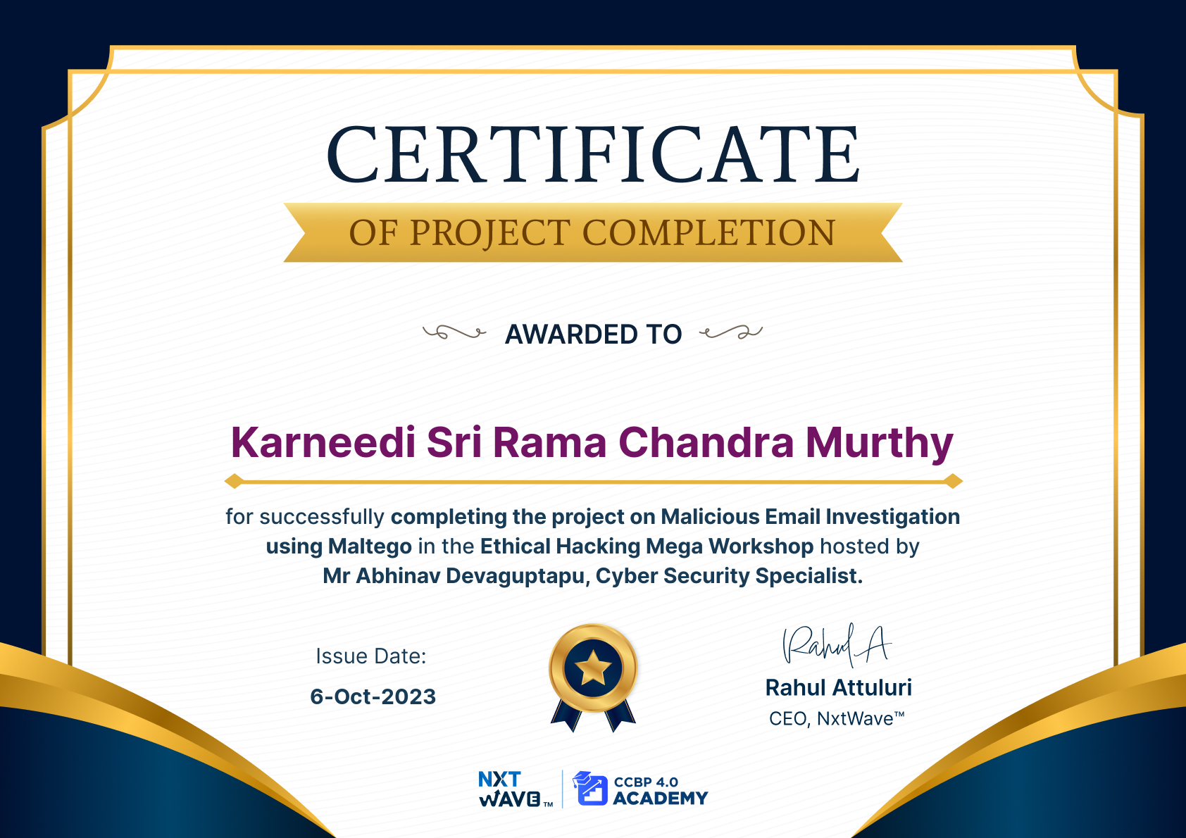 Sriram Karneedi - Teaching Assistant - NxtWave | LinkedIn