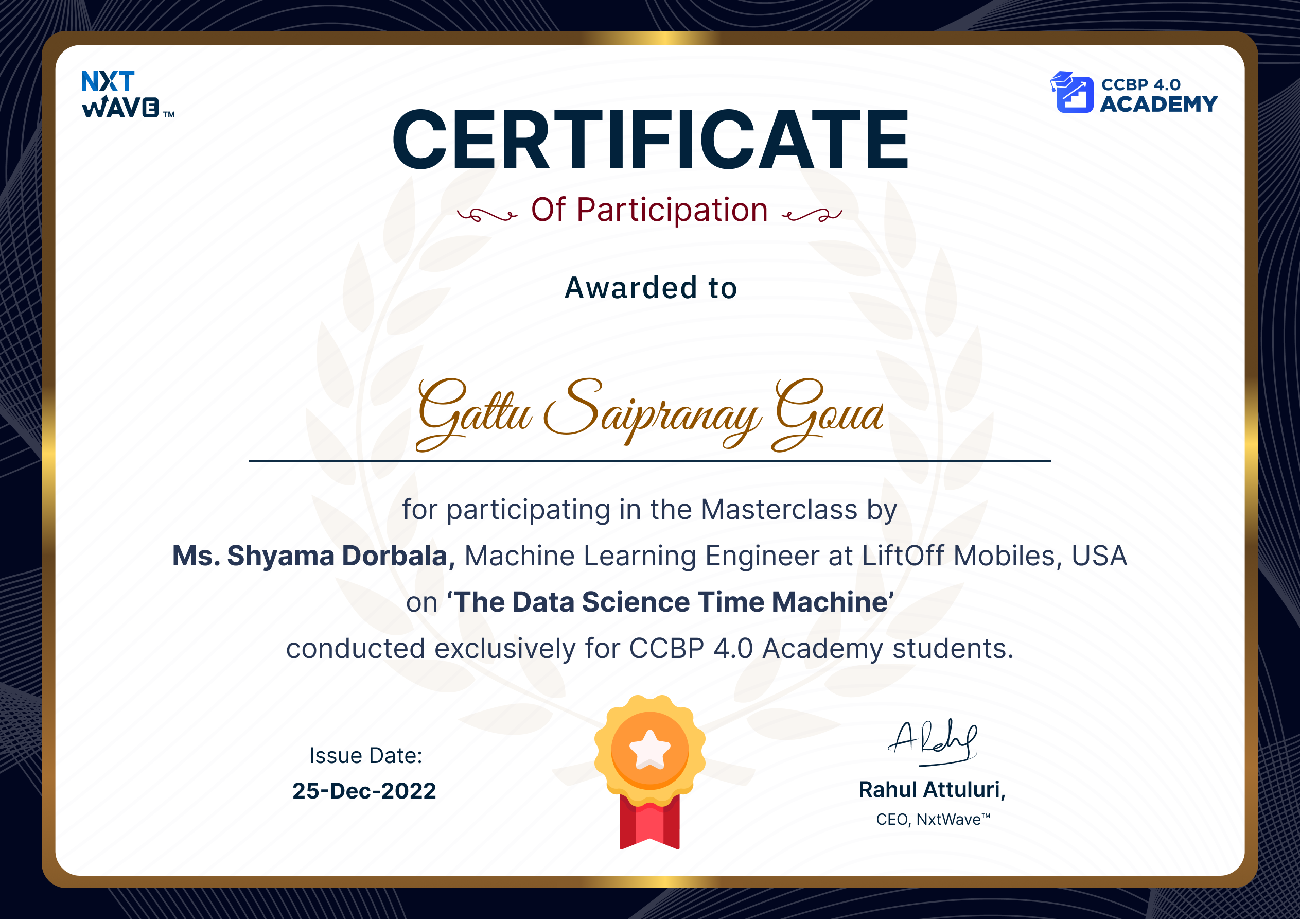 Gattu Saipranay Goud - Fellow at NxtWave's CCBP 4.0 Academy | Knows ...