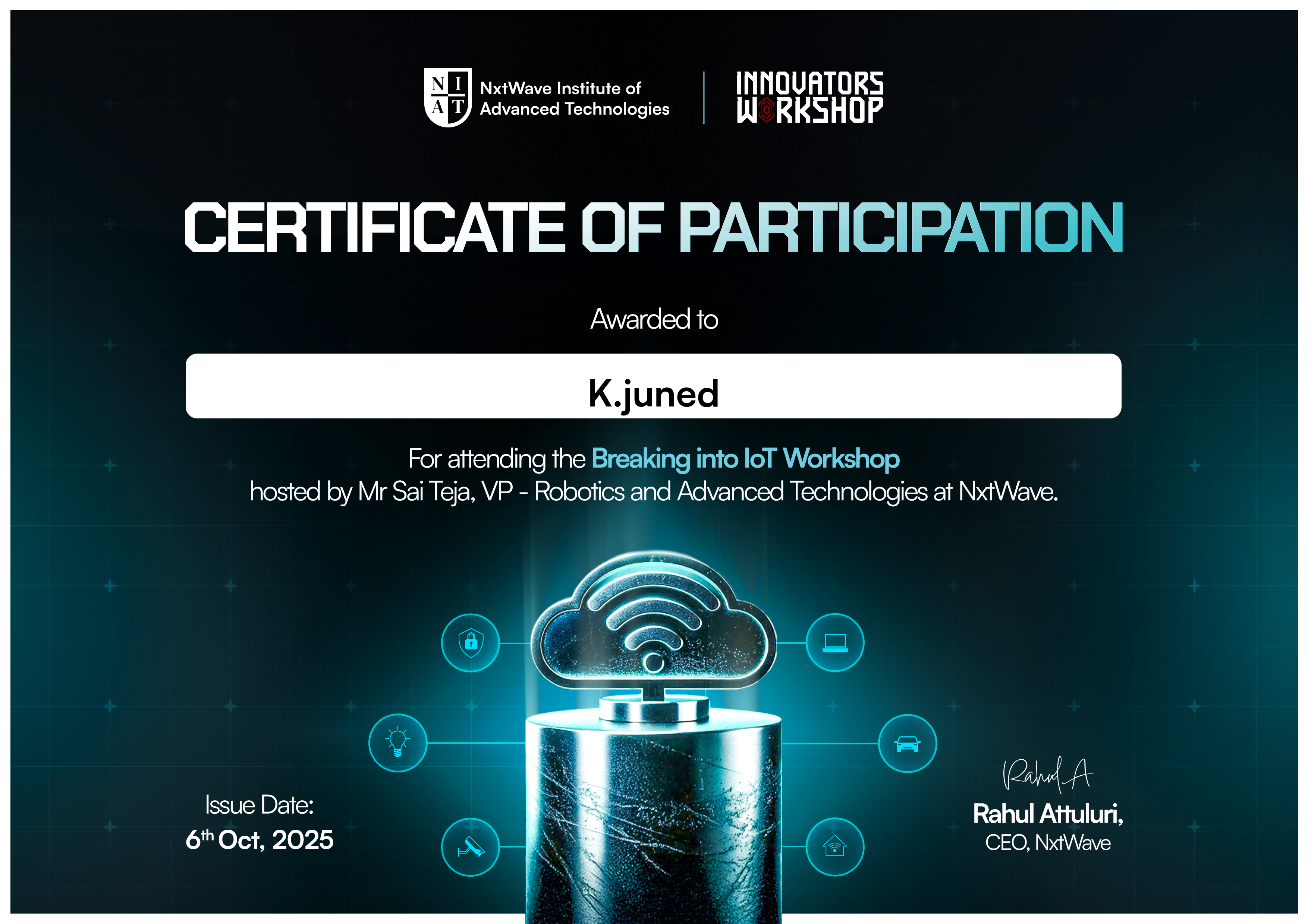 Juned Karji - NxtWave Institute of Advanced Technologies (NIAT) | LinkedIn