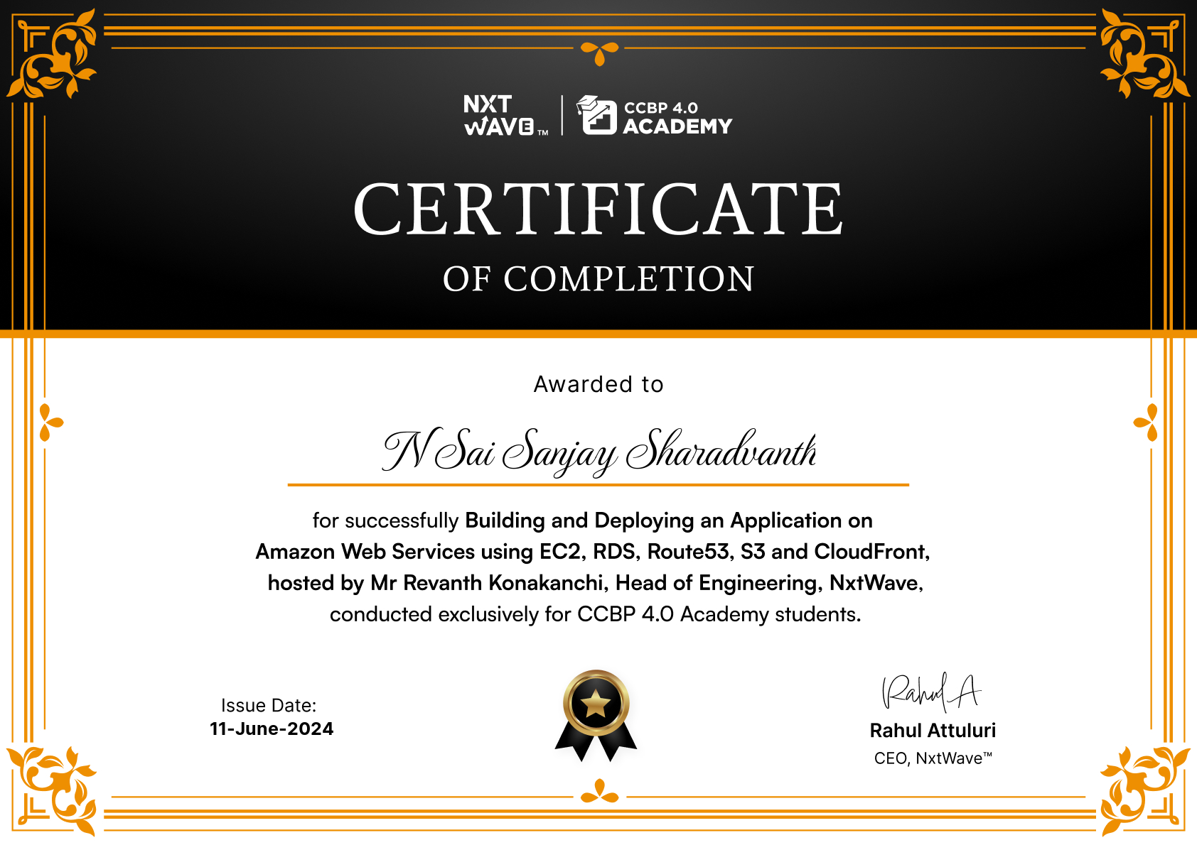 Sai Sanjay Nemaliga - Fellow at NxtWave's CCBP 4.0 Academy | HTML, CSS, Bootstrap, JavaScript ...