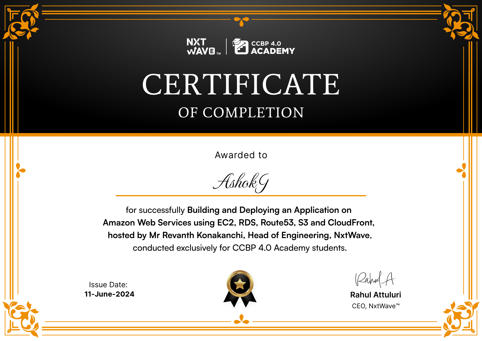 Ashok Jaggula - Fellow at NxtWave’s CCBP 4.0 Academy | Knows Python ...