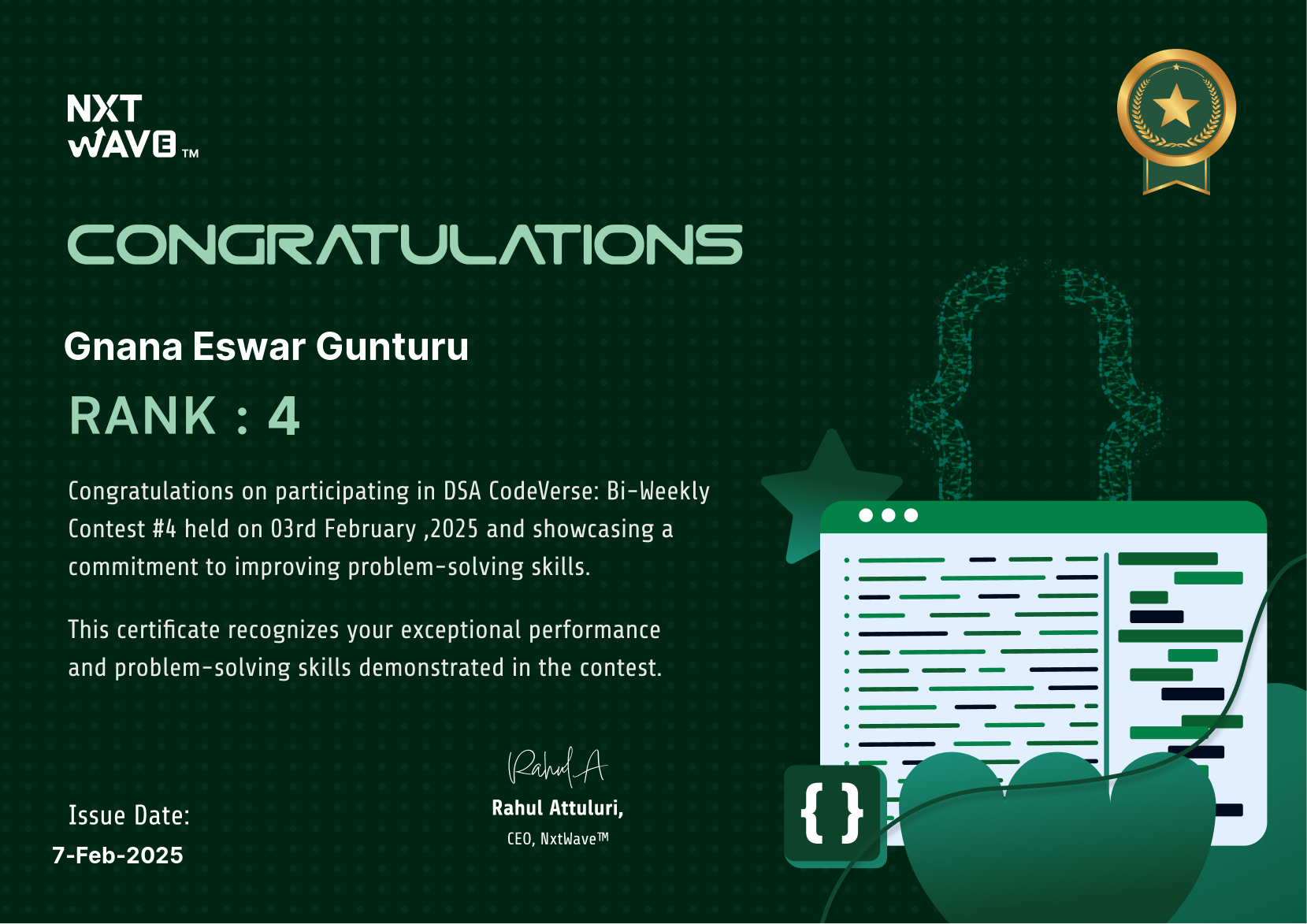 GNANA ESWAR GUNTURU - Student at Bapatla Engineering College | Skilled in Python,Java,C ...