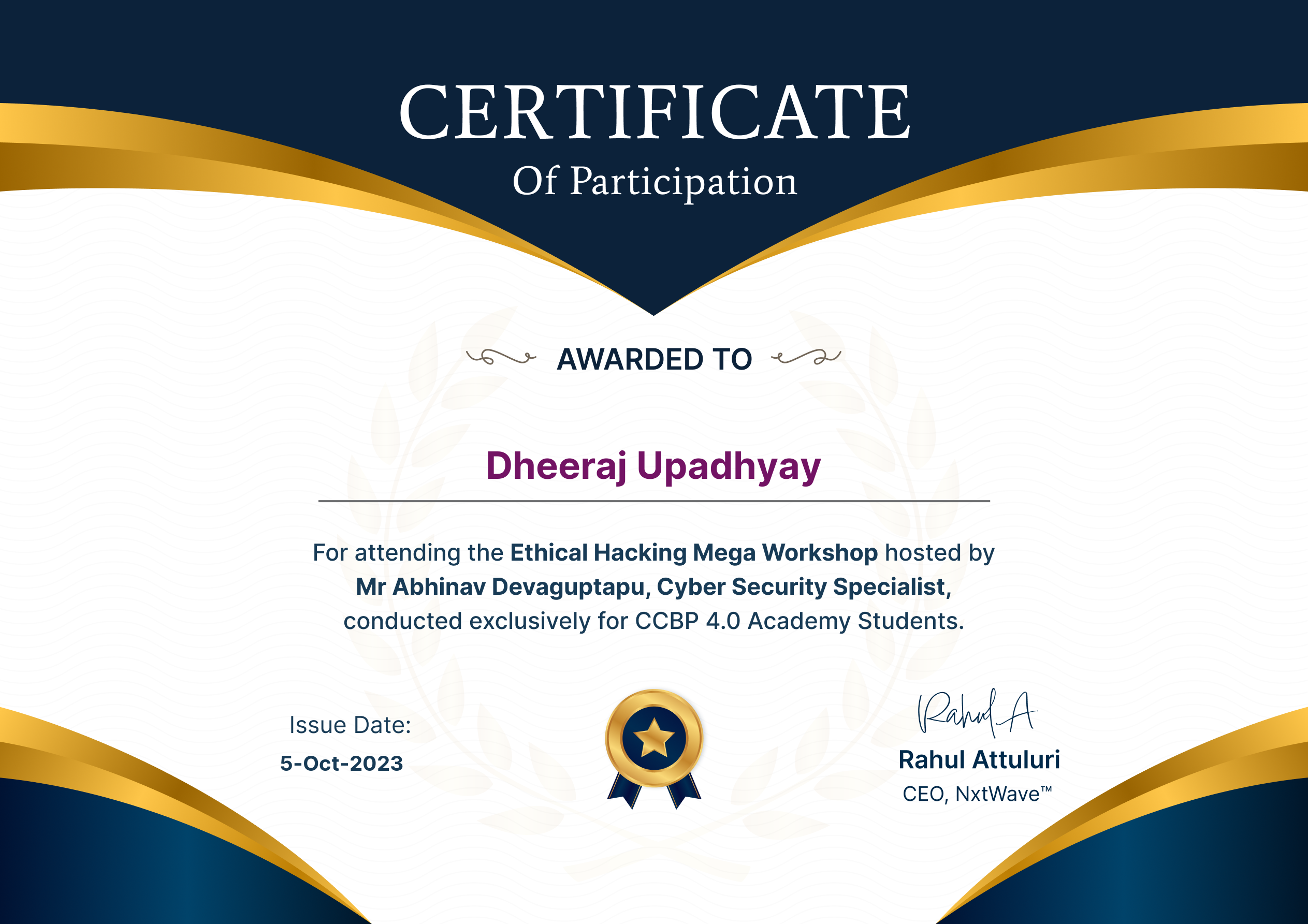 Dheeraj Upadhyay - TeachingAssistant @ NxtWave| Full Stack Development Trainee at NxtWave’s CCBP ...