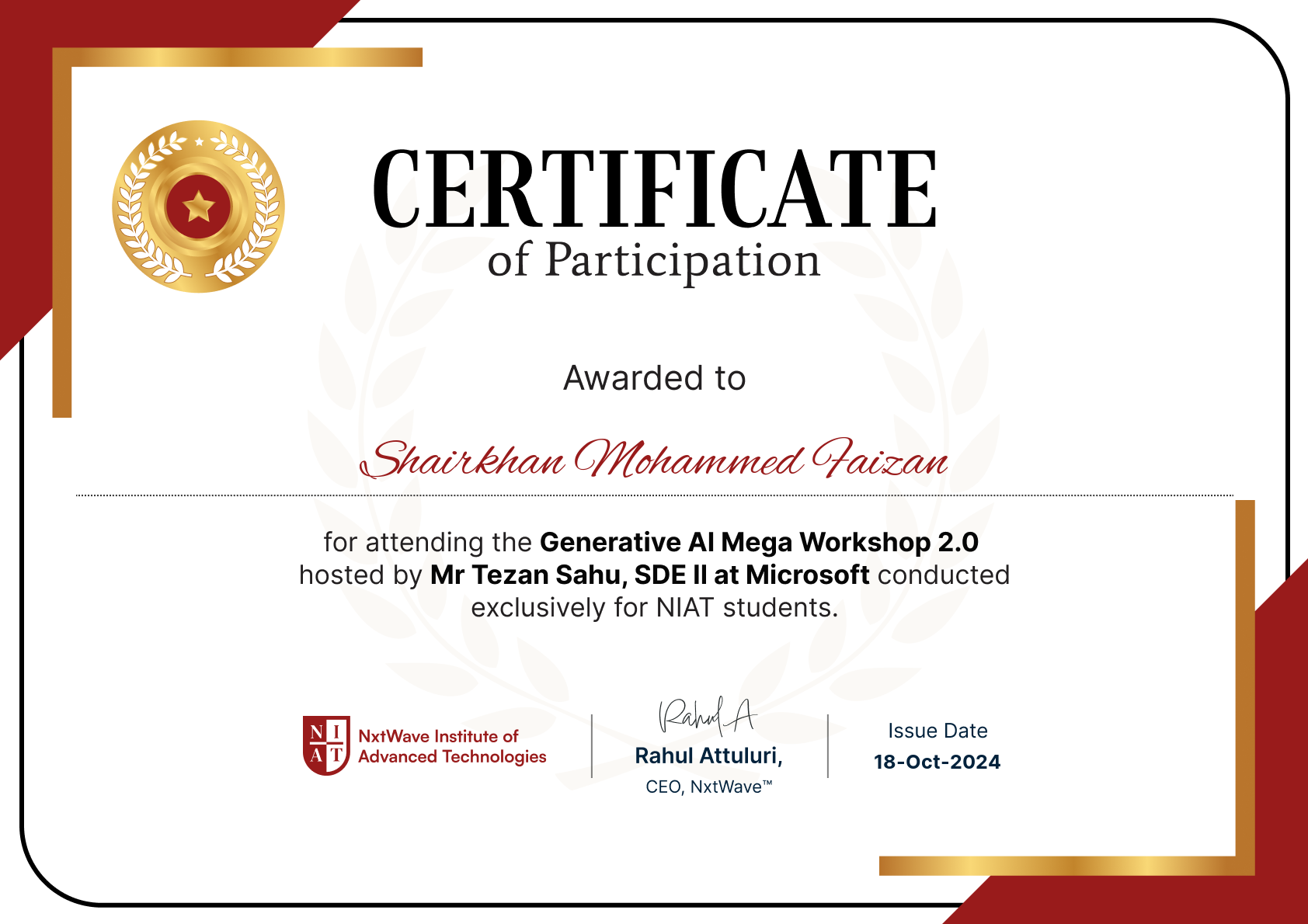 Shairkhan Mohammed Faizan - Transforming Visions into Reality @NIAT | Aspiring Software ...