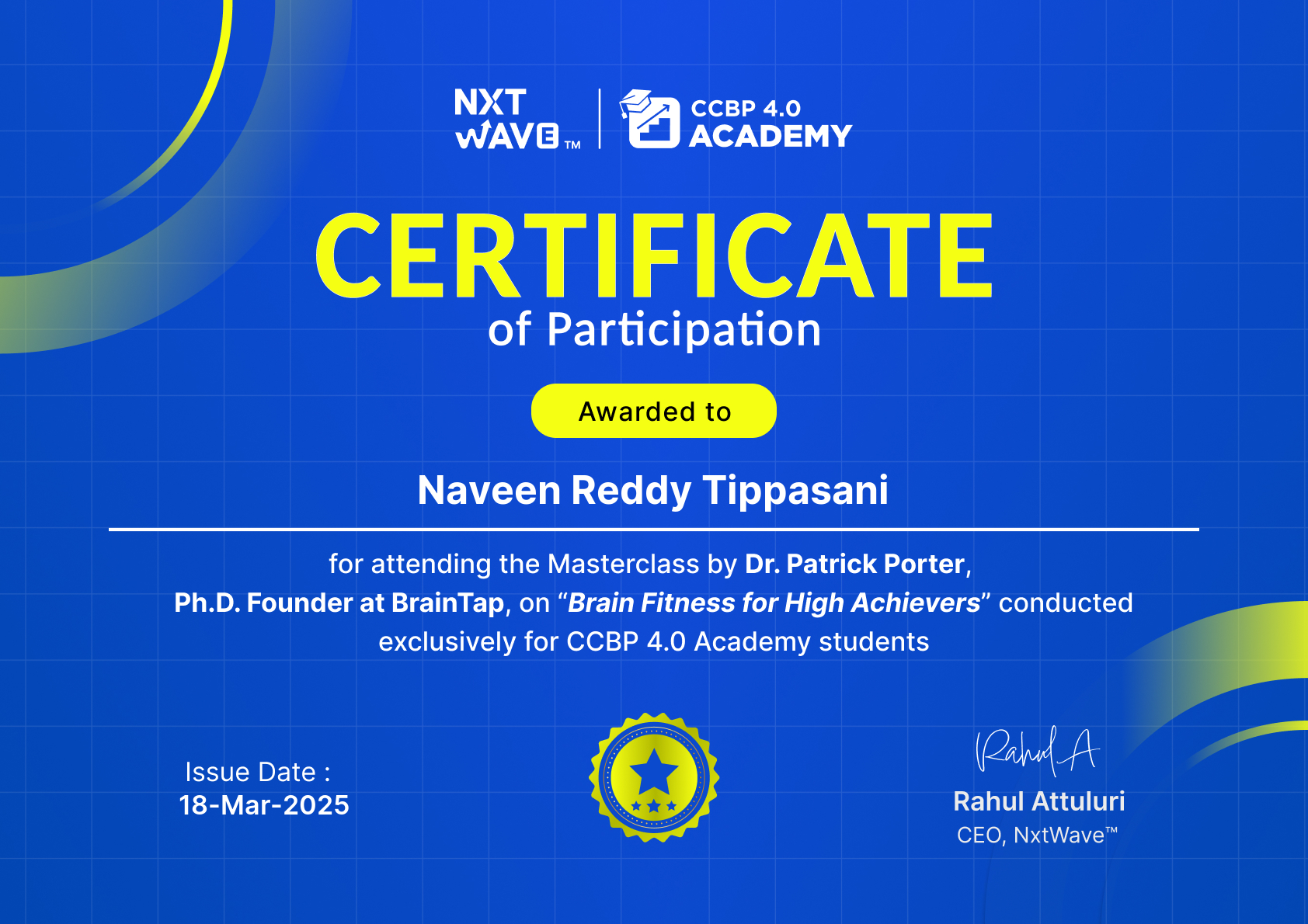 NAVEEN REDDY TIPPASANI - Aspiring Full-Stack Developer |CCBP 4.0 Fellow at NxtWave |Industry 4.0 ...